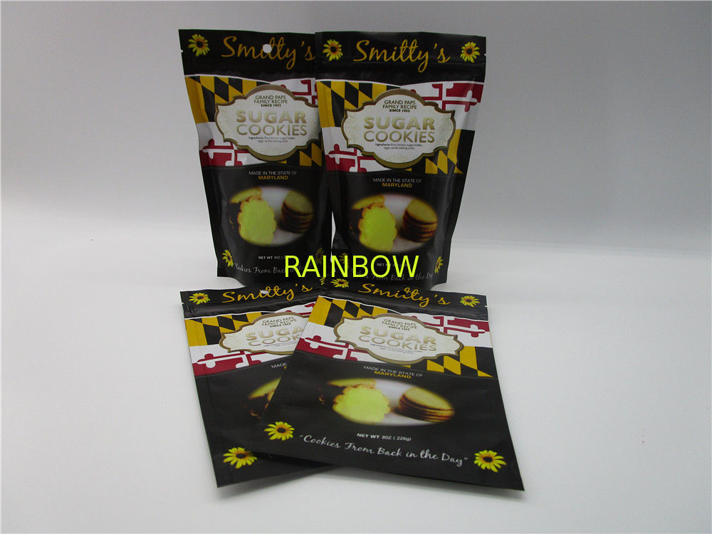 Food Grade Resealable Snack Bag Packaging , 8oz Stand Up snack ...