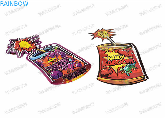 Special Shaped Soft Touch food packaging 3.5g Mylar Die Cut Irregular ...