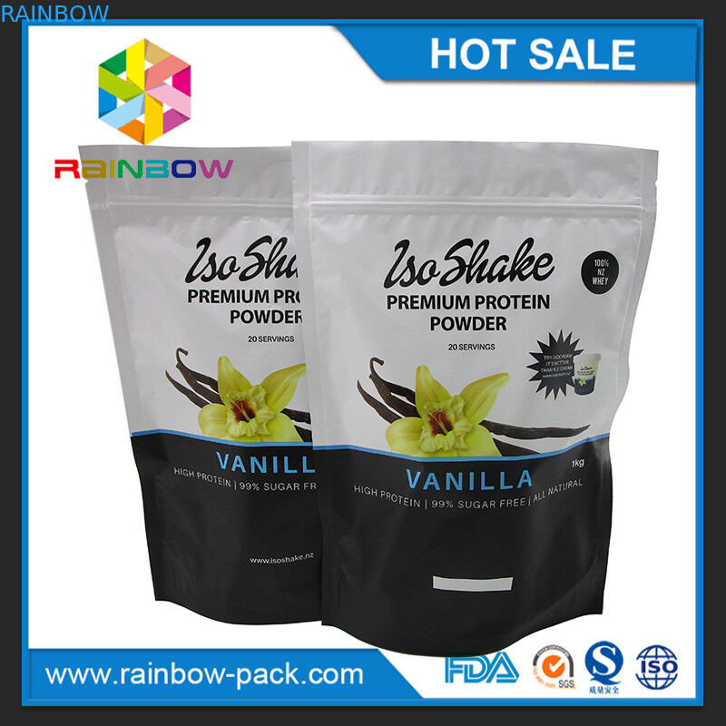 custom printed food grade foil lined k 1 kg protein powder bag ...