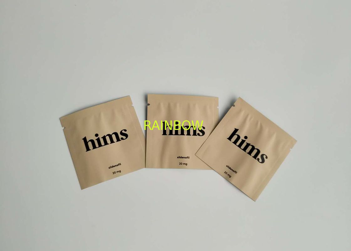 Vitamin Capsule Custom Printed Stand Up Pouches , Heat Seal Packaging ...