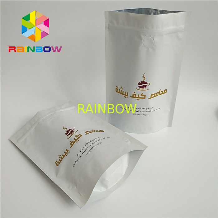 Good Grade Custom Printed Stand Up Pouches Valve Hot Stamping Printing ...