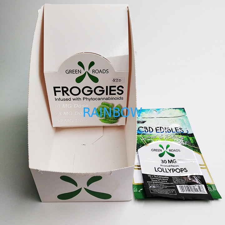 Custom Design Print Paper Display Box For Kratom Bags Display Folding Paper Box For Card Display