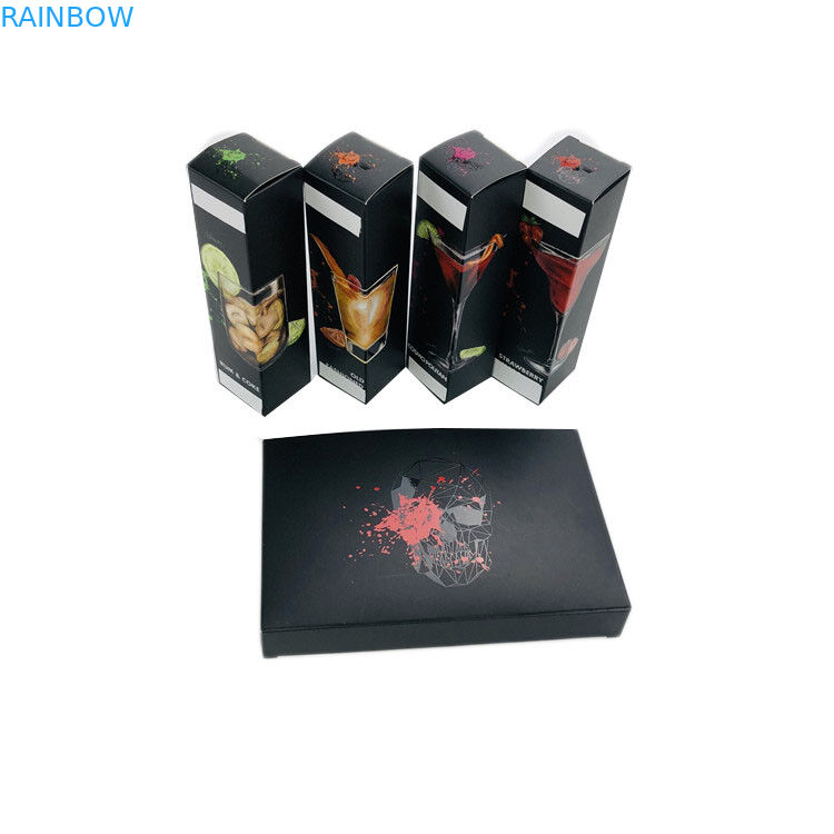 Black Matte Uv Printing Custom Paper Box For Perfume / CBD Oil Packaging
