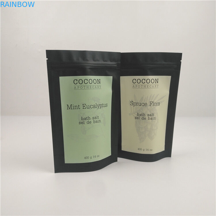 Moisture Proof 14 Oz Zipper Foil Resealable Pouches For Body Scrub