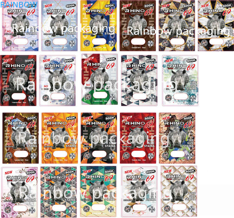 CMYK Stiff Rox Plastic Container Bullet 120mic For Sexual Enhancement ...