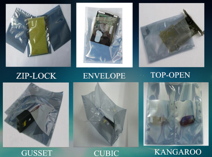 Custom ESD Zip Lock Anti Static Shielding Bags / Static Proof Bags Fda Sgs