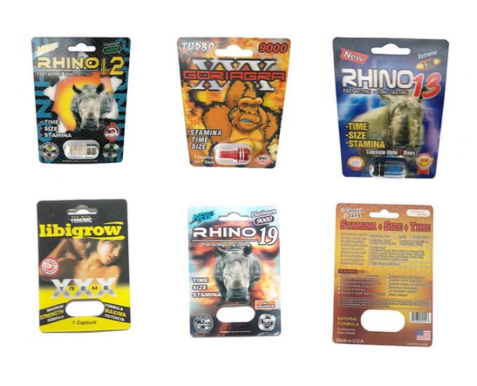 Rhino 69 Capsule Pill Plastic Card Blister Packaging Black Panther ...