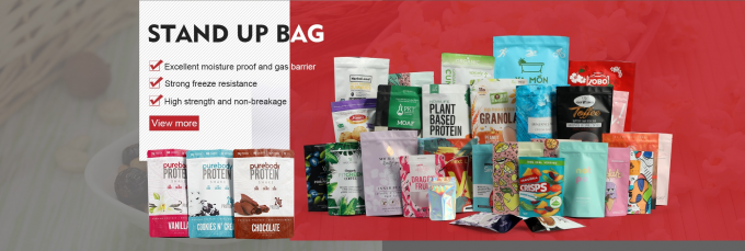 PLA Material Biodegradable Kraft Pouch With Foil Food Sachet Packaging ...