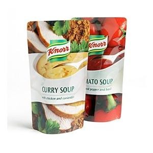 Self Standing Food Pouch Packaging For Curry Soup / Waterproof Curry ...