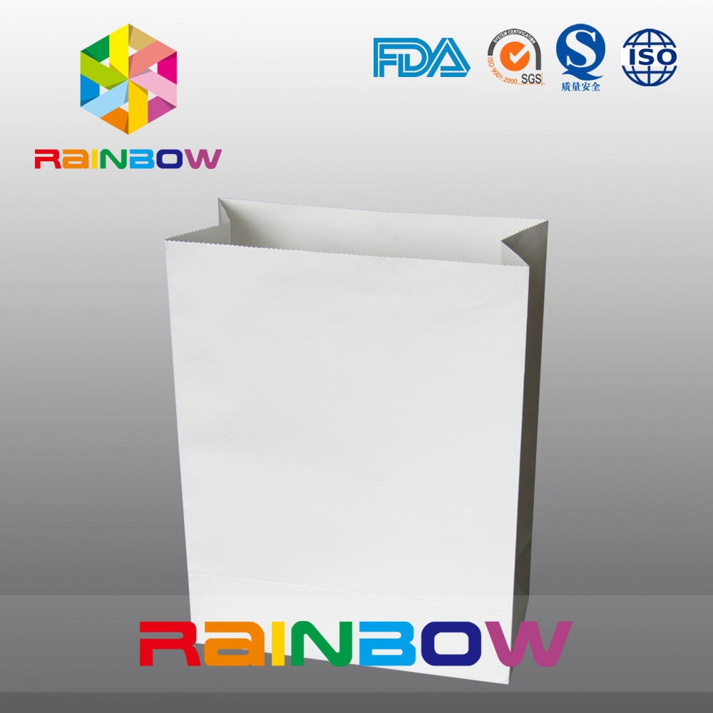 Pain Paper Bag Supermaket Shopping Bag For Food , Clothes Packing Bags