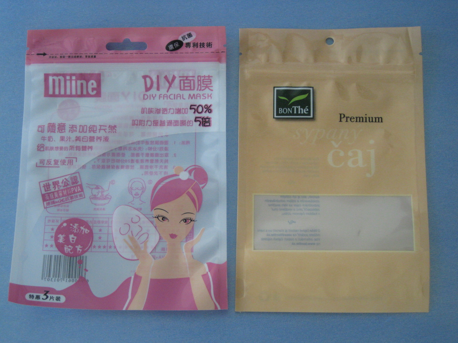 OPP / CPP PE / PET Comestic Packaging Bag Bpa Free With Zip Lock