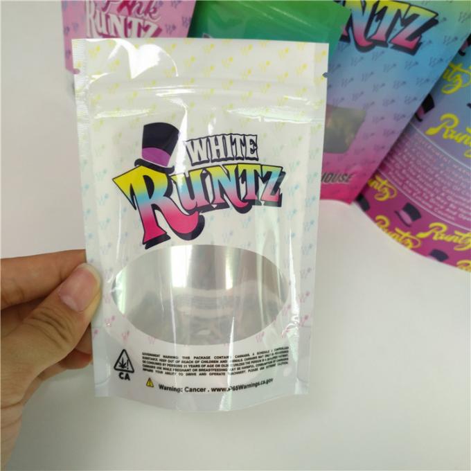 Food Weed Plastic Pouches Packaging Custom Printed Stand Up Pink Runts ...