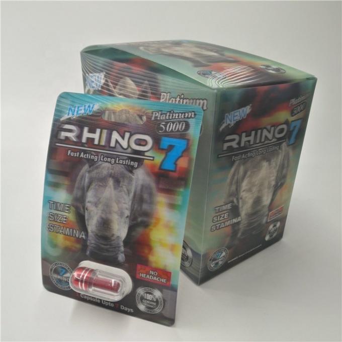 400g Whiteboard Rhino Capsule Blister Card Packaging