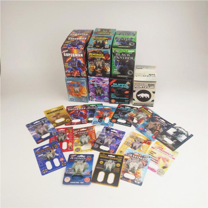 CMYK Stiff Rox Plastic Container Bullet 120mic For Sexual Enhancement ...